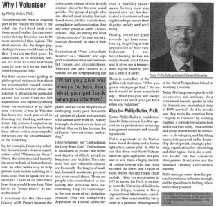 Why I Volunteer | Phillip Butler PhD